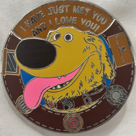 Disney | Jewelry | 24 Disney And Pixar Up Dug Spinner Pin | Poshmark